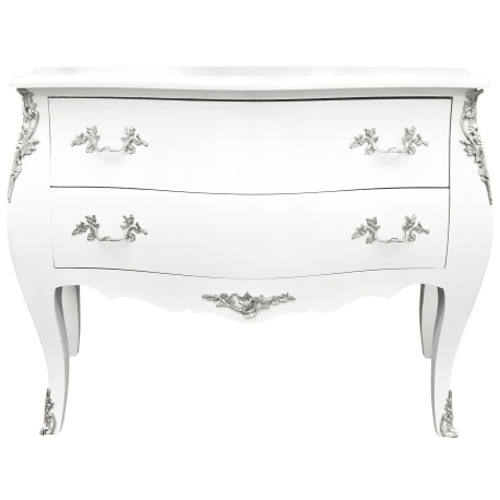 Baroque chest of drawers white store