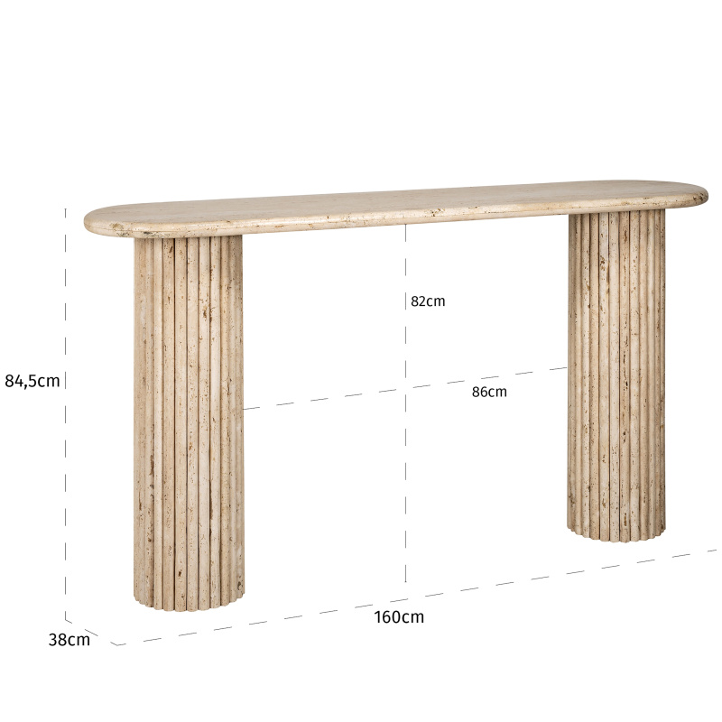 Travertine console store