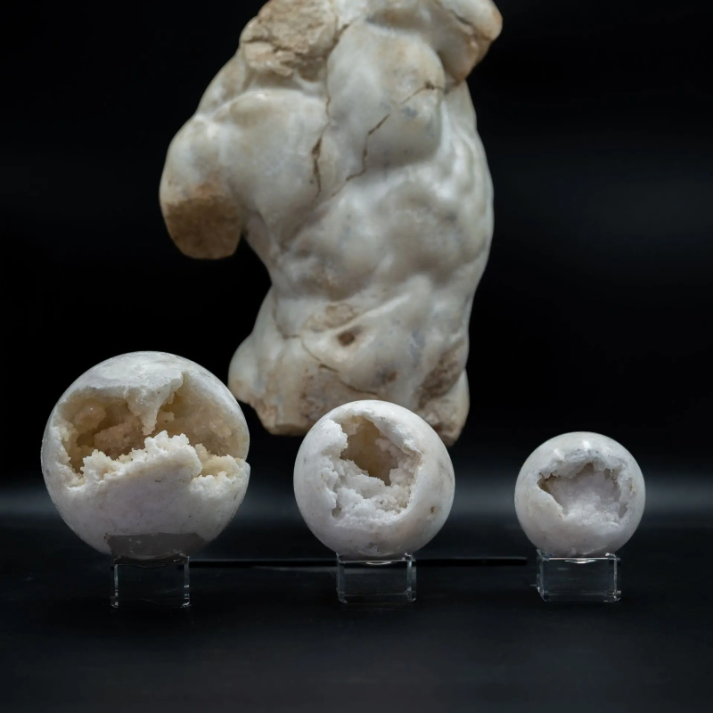 White Agate Sphere - 3 sizes available